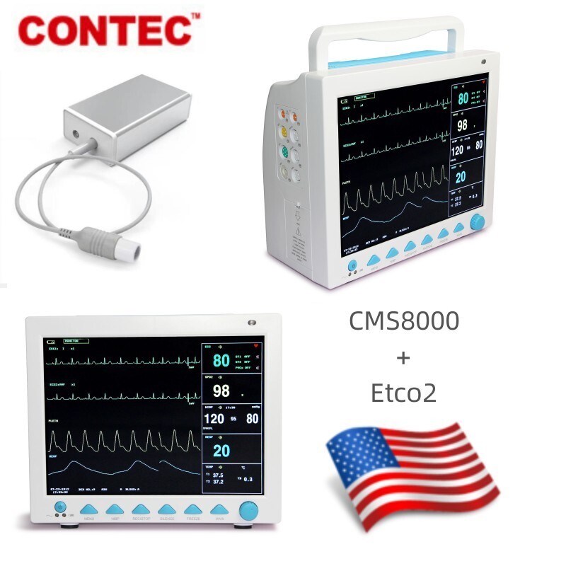 CMS8000 CO2 Monitoring ICU CCU Patient Monitor Vital Signs Monitor With ...