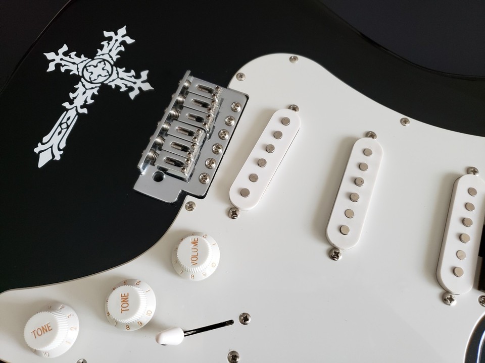 Guitar Body Cross Design Vinyl Decals Inlays for Any Guitar 30 Colors ...