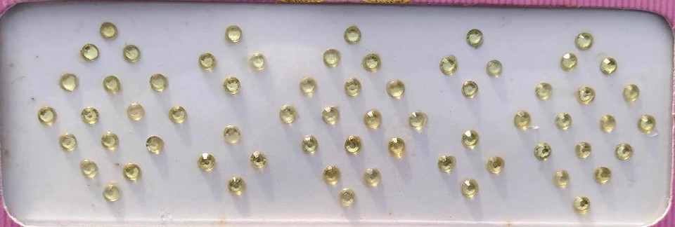 India Traditional Exclusive Bridal Decorative Gem Bindi Sticker ...