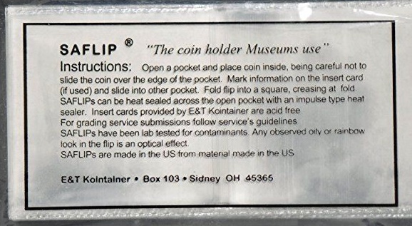 100 Coin Collecting Flips Saflip 2.5 x 2.5 Mylar Archival 2 Packs SALE ...