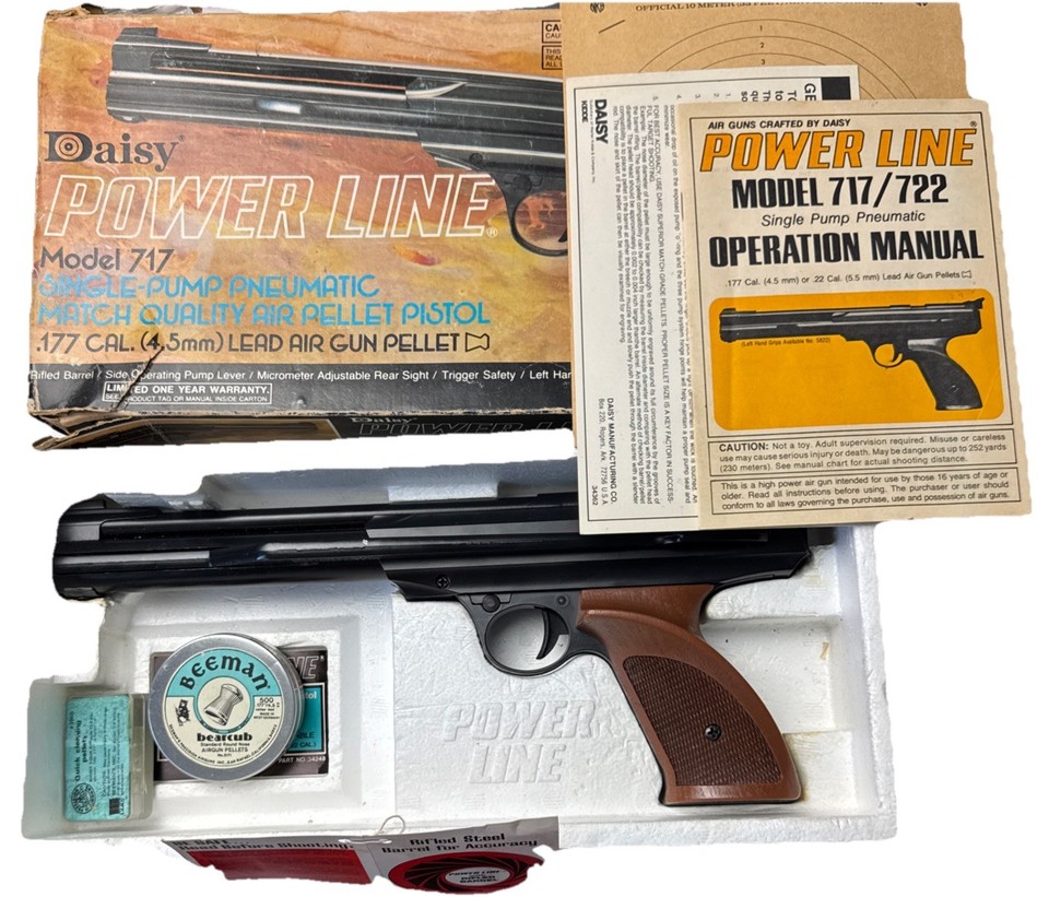 Vintage Daisy Power Line Model 717 Pneumatic Pellet Pistol EXELENT | eBay