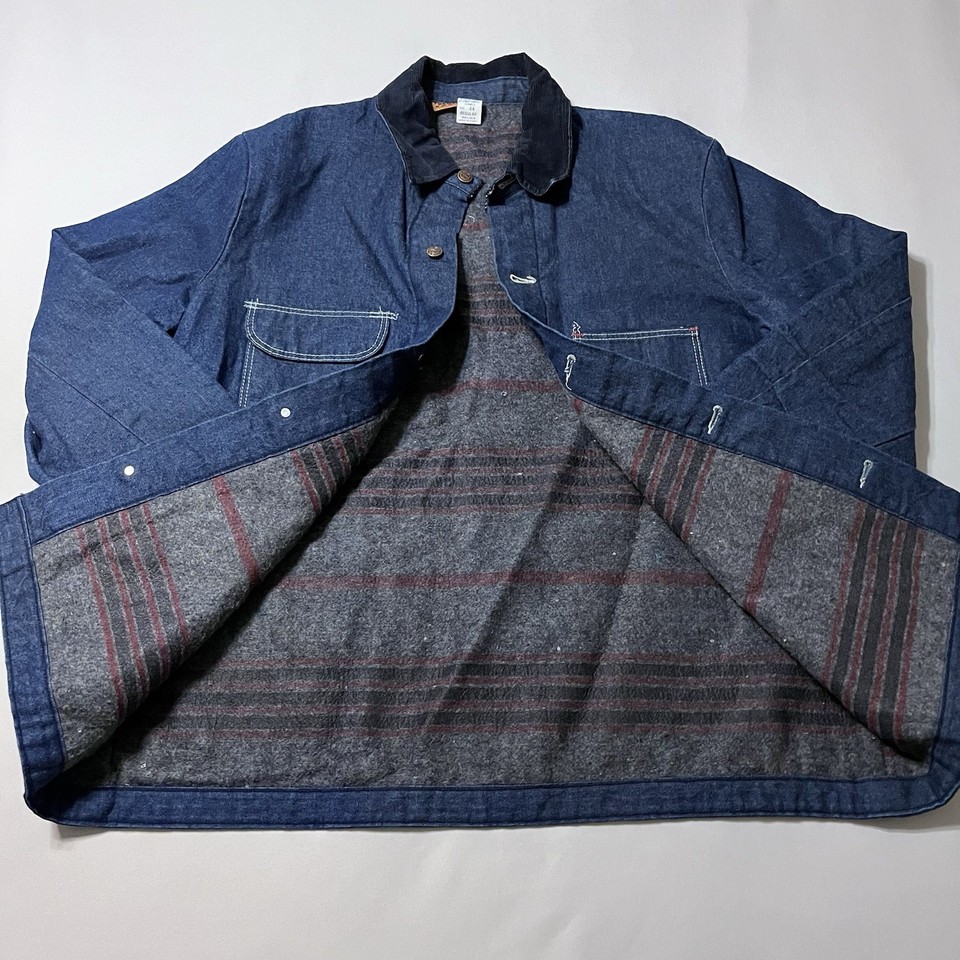 Vintage Big Ben Blanket Lined Denim Workwear Jacket Chore Coat Made In ...
