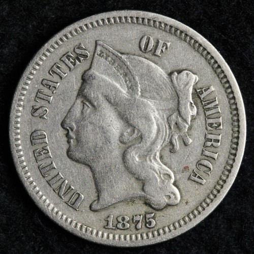 1875 Three Cent Nickel Piece XF E152 KACF | eBay