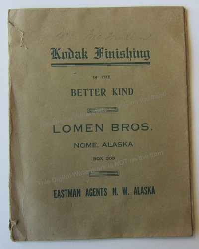 Vintage Lomen Bros Photography Studio Nome Alaska Kodak Photo Finishing ...