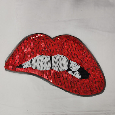Applique Lips Mouth Teeth Smile Punk Rock Sequins | eBay