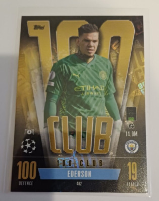 Carte Card Carta 100 CLUB EDERSON Manchester City Topps Match Attax ...