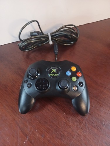 Original Xbox OEM S Type Black Controller with Breakaway Cable TESTED ...