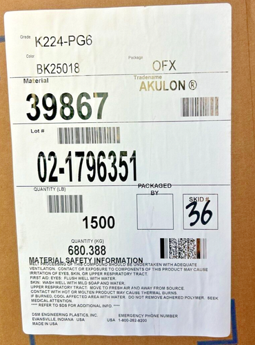 Akulon plastic injection mold pellets Polyamide Nylon Black 30% glass ...