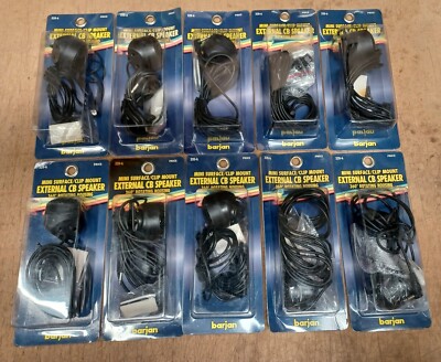 10 BARJAN USA NOS EXTERNAL CB Speaker MINI SURFACE CLIP MOUNT ROTATING ...