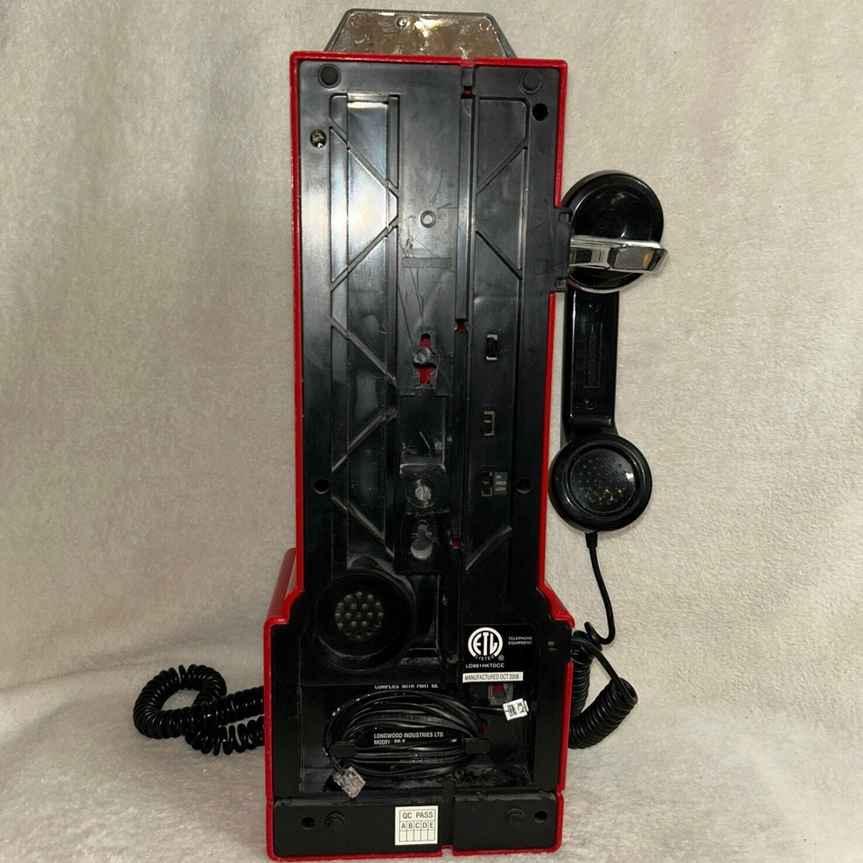 Crosley Red 1957 Retro Pay Phone Replica With Coin Bank | eBay