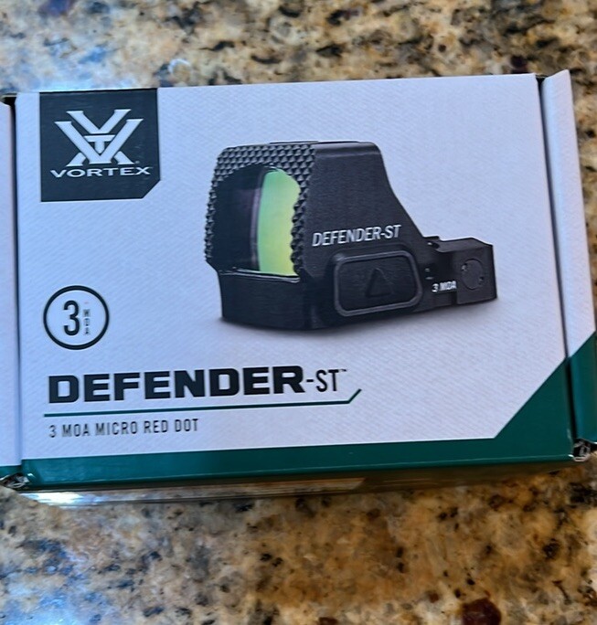 Vortex Defender-ST 3 MOA Red Dot Sight Shake Awake Auto Shutoff DFST ...