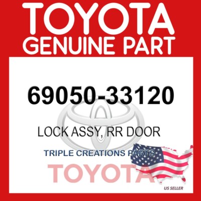 Genuine Toyota 69050-33120 Lock Assy Rear Door W/Motor RH 6905033120 ...