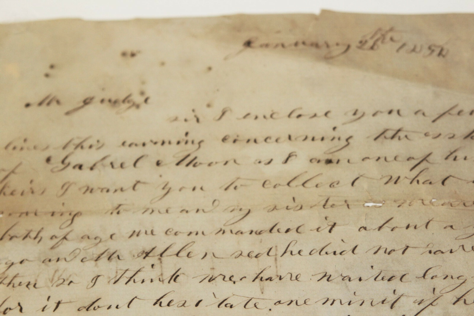 1850s Pintlala Alabama Handwritten Letter - Josiah Parmer, William ...