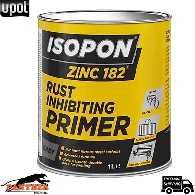U-POL DAVIDS ISOPON ZINC 182 Rust Inhibiting Primer 1k 1L Z182/1 U-POL ...