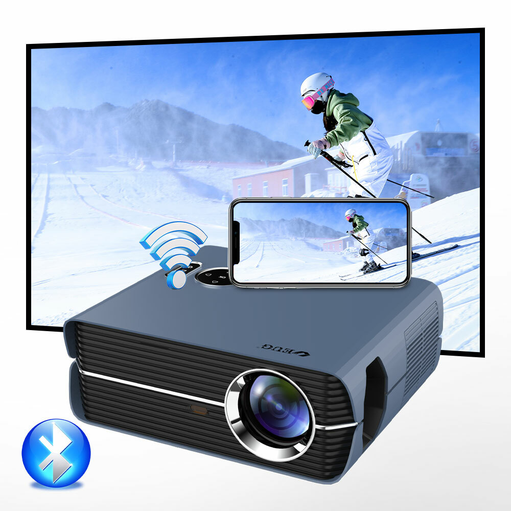 8500Lumen Android 9.0 Wifi Projector LED Native 1080P Blue-tooth ...