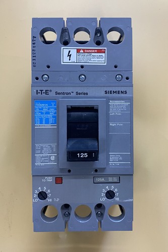 ITE Siemens FXD6-A FXD6 2 pole 125 amp 600v FXD62B125 Circuit Breaker ...