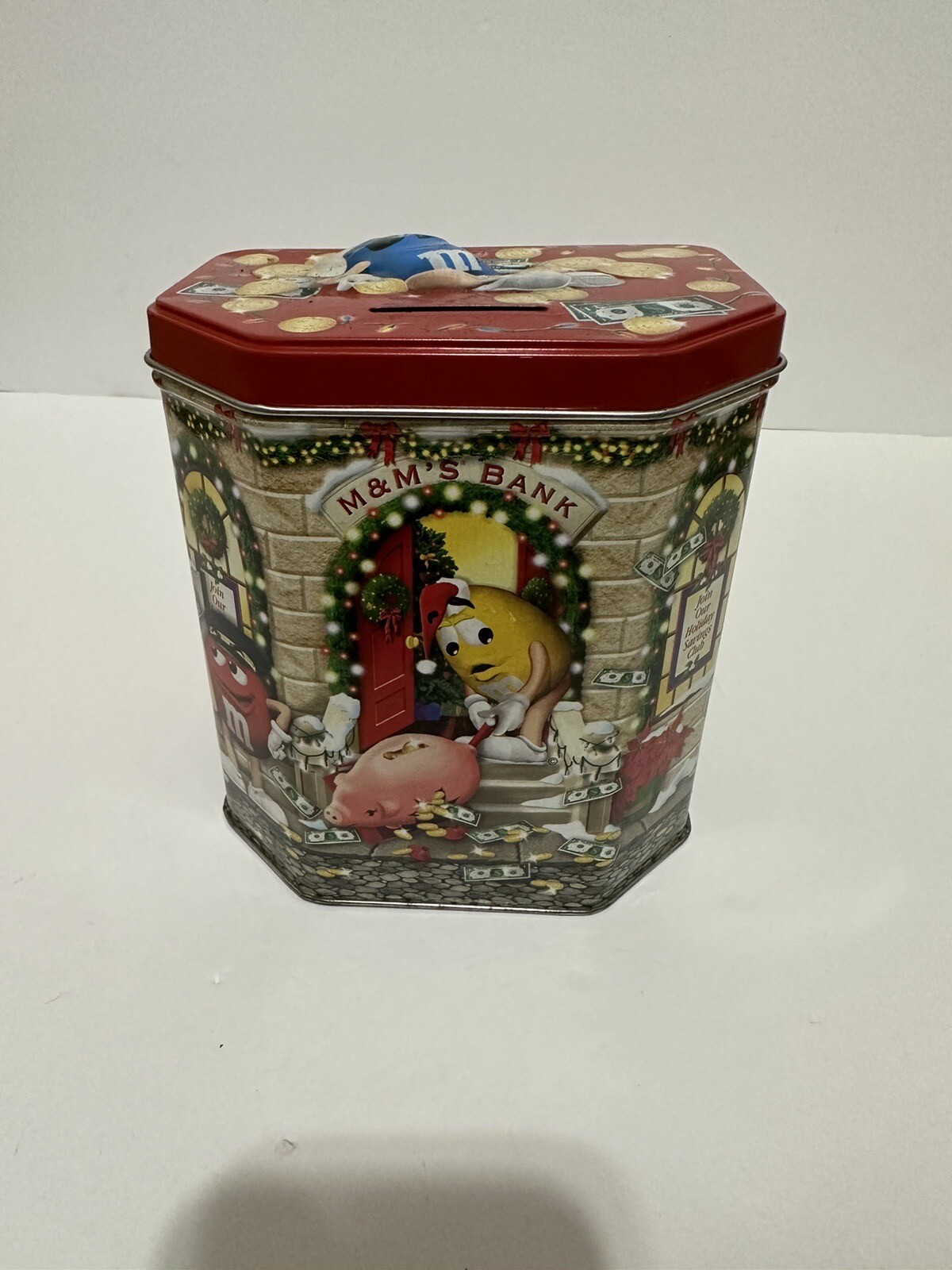 M&M's 2003 Series # 17 Limited Edition Christmas Bank Village Canister ...
