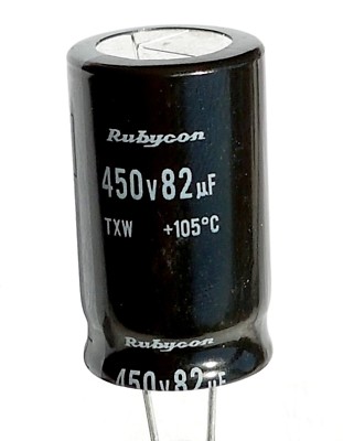 82uF 450V, Rubycon (JAPAN) TXW, 105C Radial Electrolytic Capacitor – ref:467 | eBay
