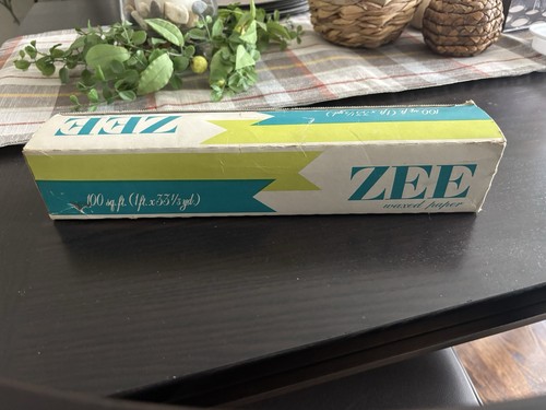 Vintage! Zee Wax Paper ~ NOS Unused 100 Square Feet Use For Prop Or ...