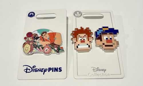 Disney Wreck-It Ralph Pin Set NEW: Vanellope/Ralph Kart & Pixel 8-Bit ...