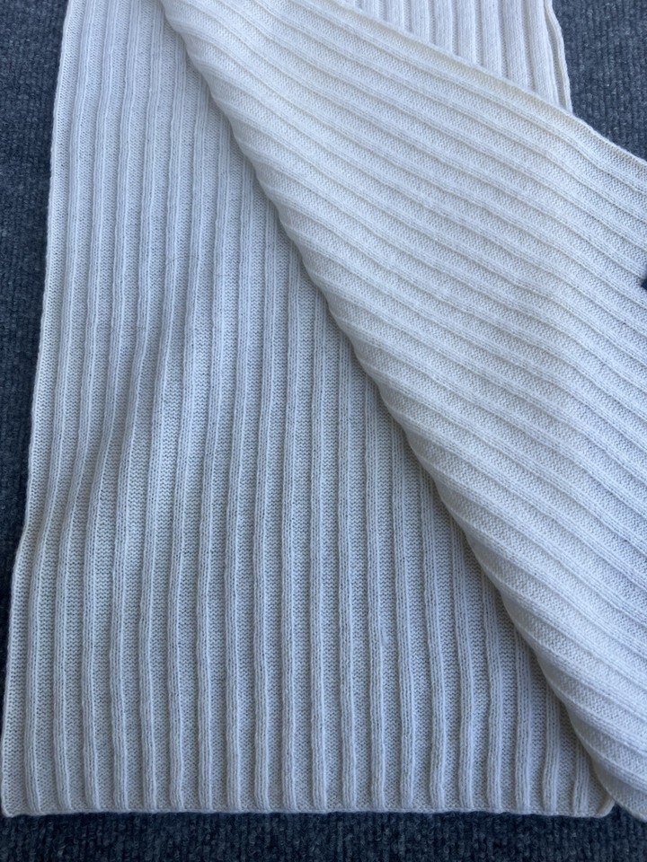 GAP Scarf Womens Cream 100% Lambswool Ribbed Casual 60X11” | eBay