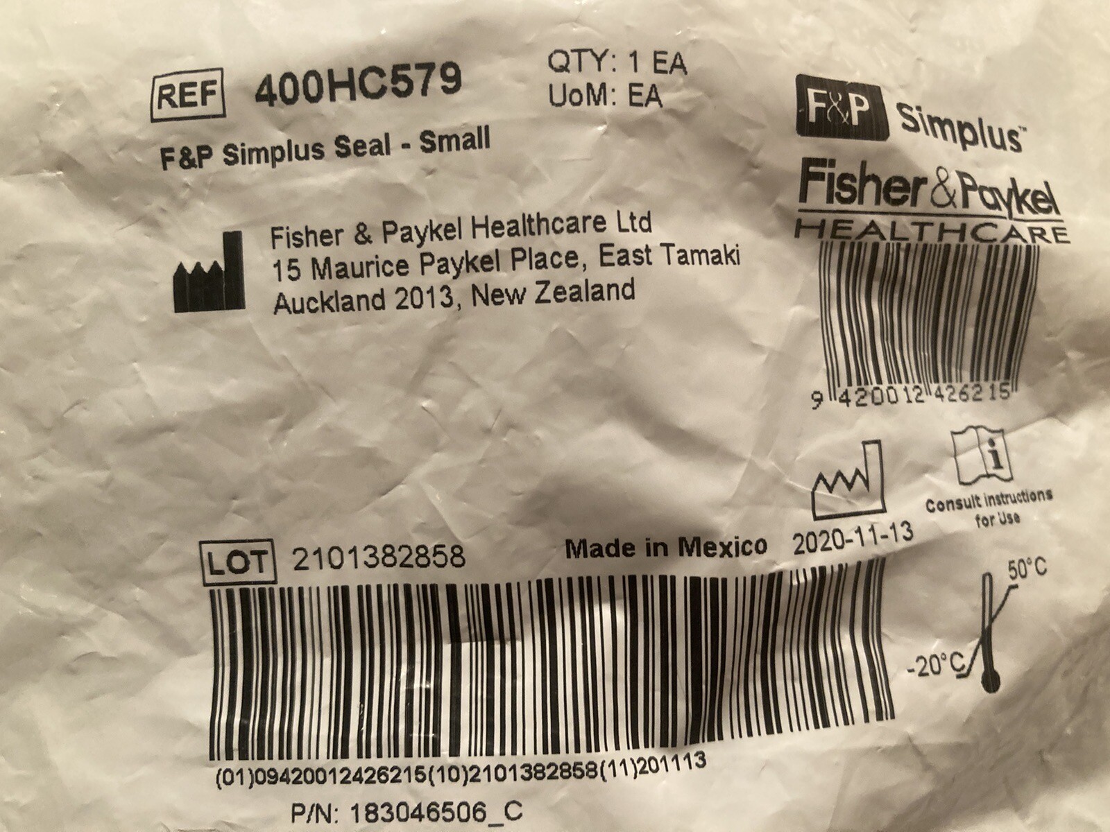 Fisher & Paykel Simplus Rollfit Seal CPAP Mask Seal - 400HC579 for sale ...
