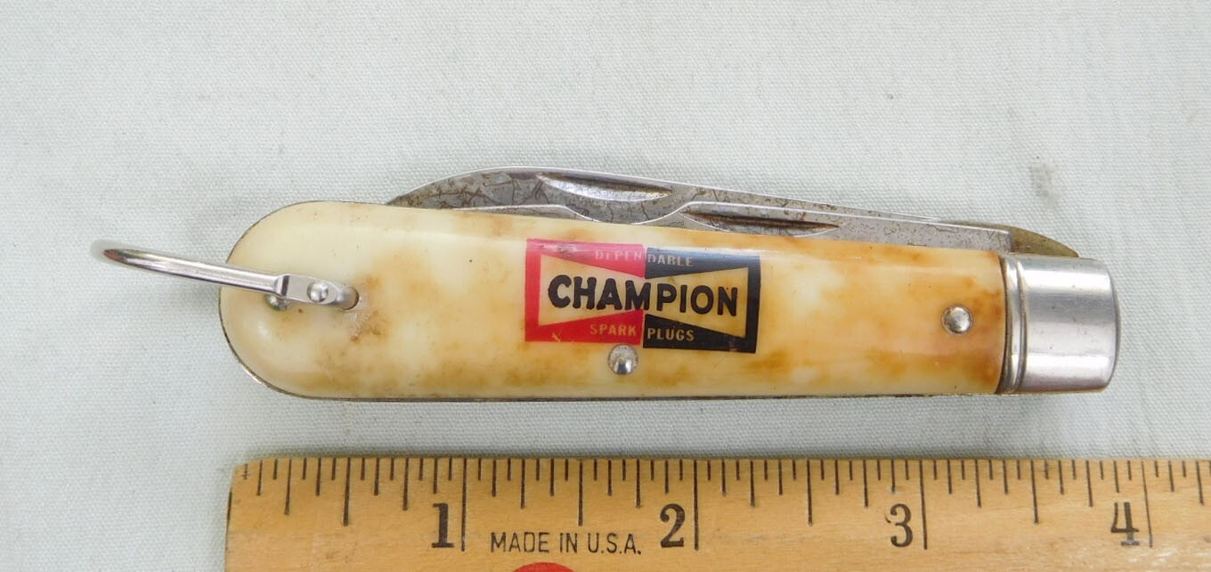 Vintage CHAMPION Spark Plugs Electrician's Knife from Colonial | eBay