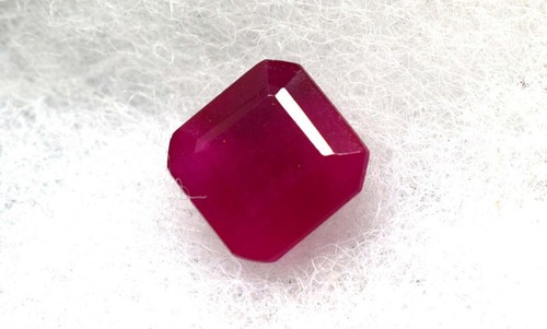 Red Beryl (Bixbite) Natural Square Cut Utah Certified 6.20 Ct Loose ...