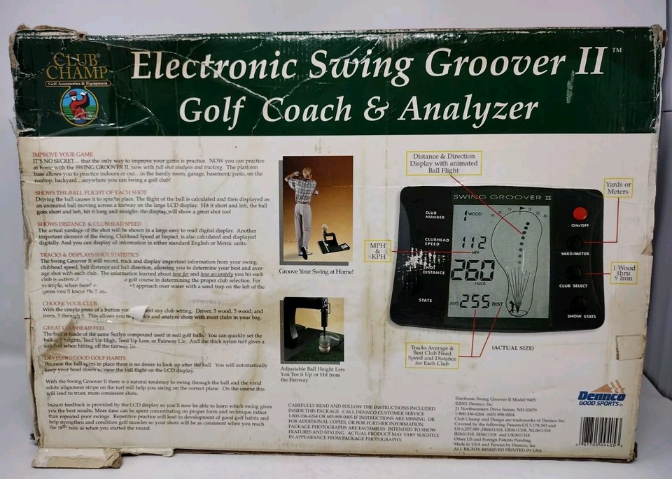 Club Champ Electronic Swing Groover II Golf Coach & Analyzer w/Box New ...