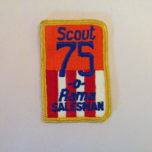 Vintage BSA Boys Scouts of America Patch 1975 Scout-o-Rama Salesman RWB ...