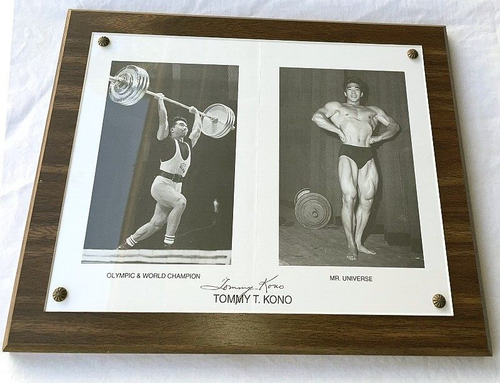 TOMMY KONO AUTOGRAPHED PHOTO Olympic WEIGHTLIFTING Champion and Mr ...