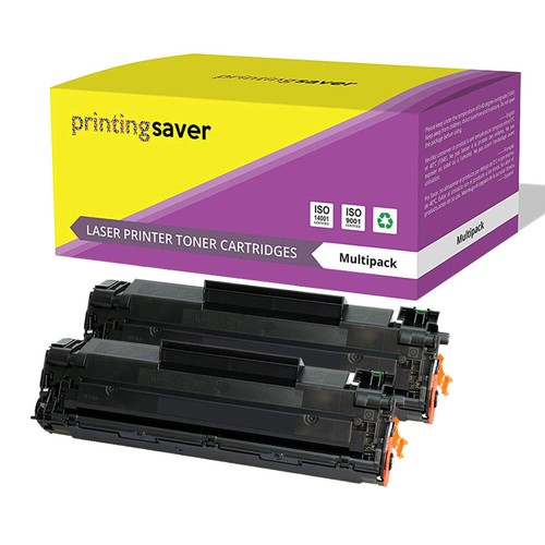 2 Toner Cartridge Replace for HP CB436A Laserjet P1505 P1505N M1522n ...