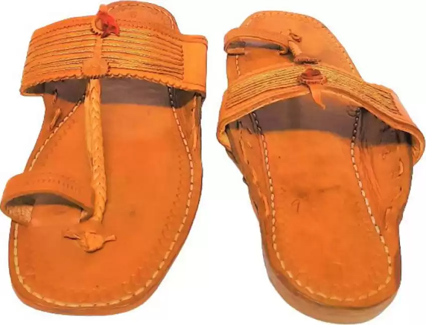 Mens Jesus sandals kolhapuri buffalo leather flat jutti KM9 chappal US ...