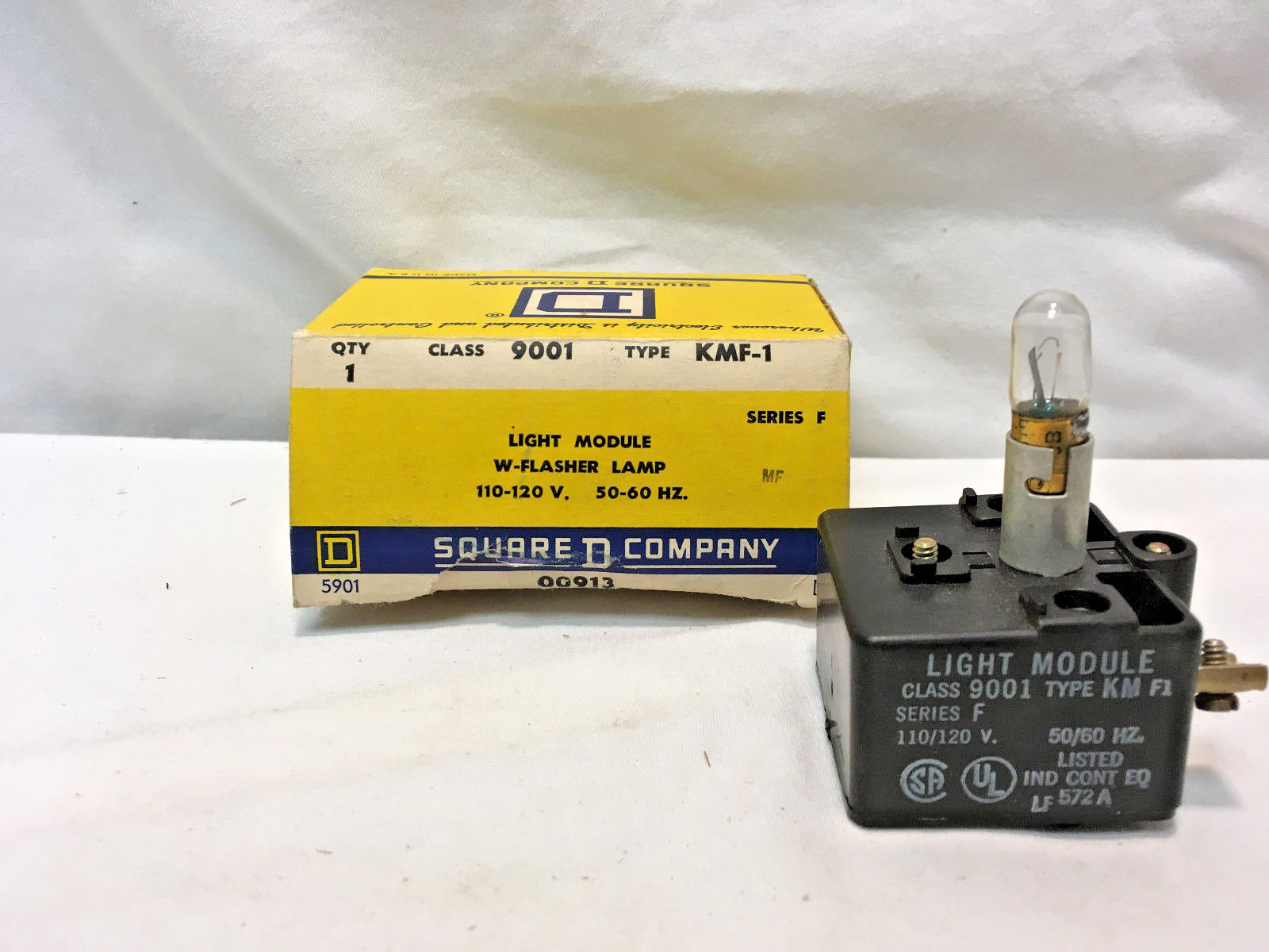 Square D Class 9001 Type KMF-1 Light Module w/ Flasher Lamp 110/120V | eBay