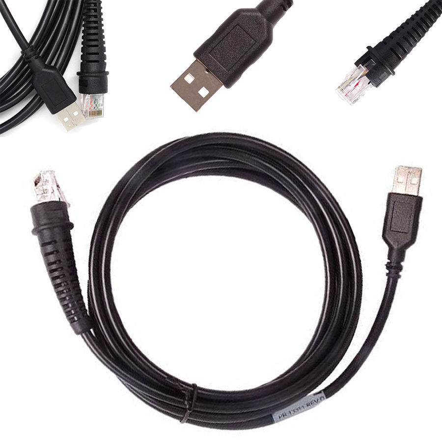 2pcs 2M USB Cable for Honeywell HHP 3800G 4600G 4620G 4820G Barcode ...