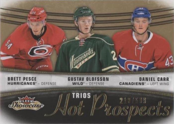 2015-16 Upper Deck Fleer Showcase - Hot Prospects Trios Brett Pesce ...