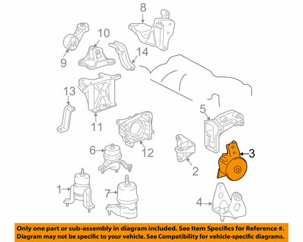 12371-28010 Toyota Insulator, engine mounting, rear 1237128010, New ...