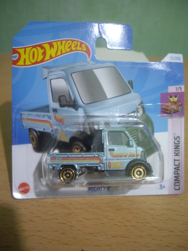2024 Hot Wheels Compact Kings Mighty K Light Blue Kei Truck short card ...