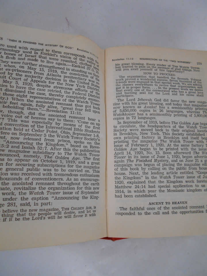 Then is Finished the Mystery of God First Edition 1969 Watchtower Bible ...