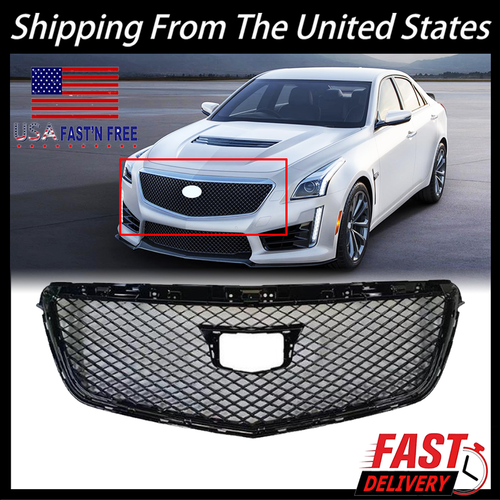 For 2015- 2020 Cadillac ATS Front Bumper Grille Black Mesh Honeycomb ...