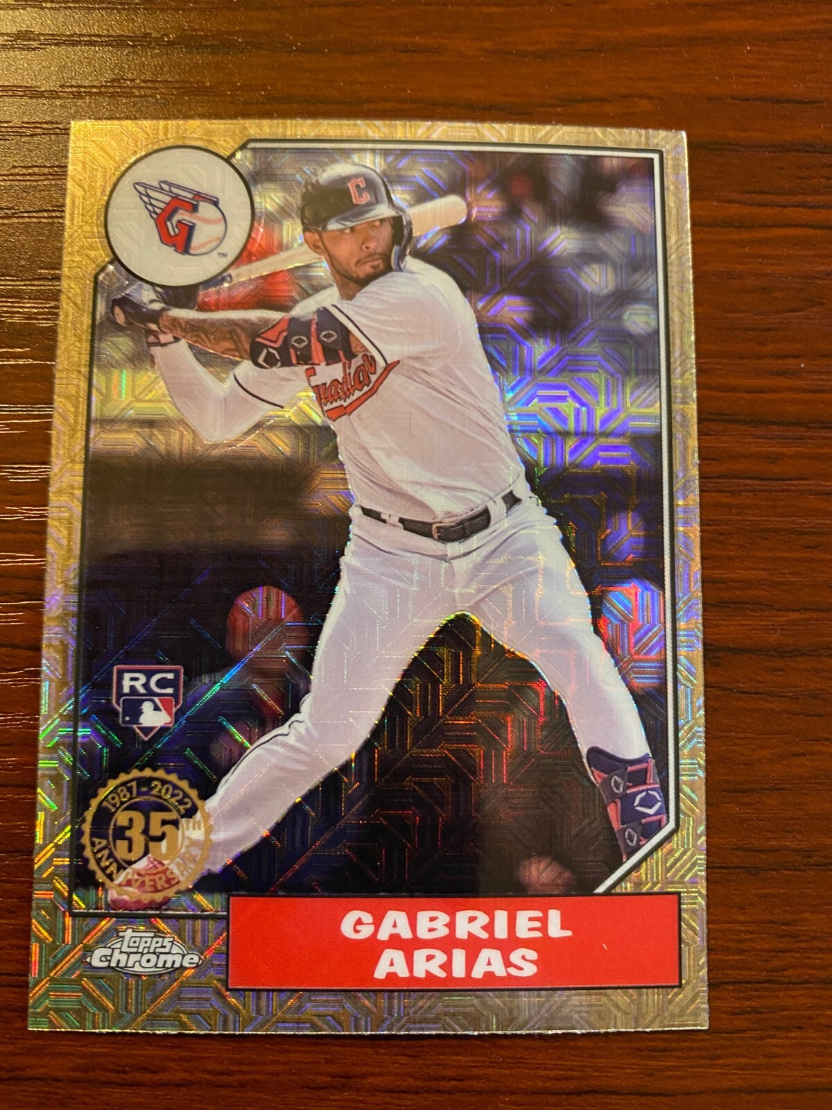 2022 Topps Update GABRIEL ARIAS Guardians Silver Packs MOJO REFRACTOR ...
