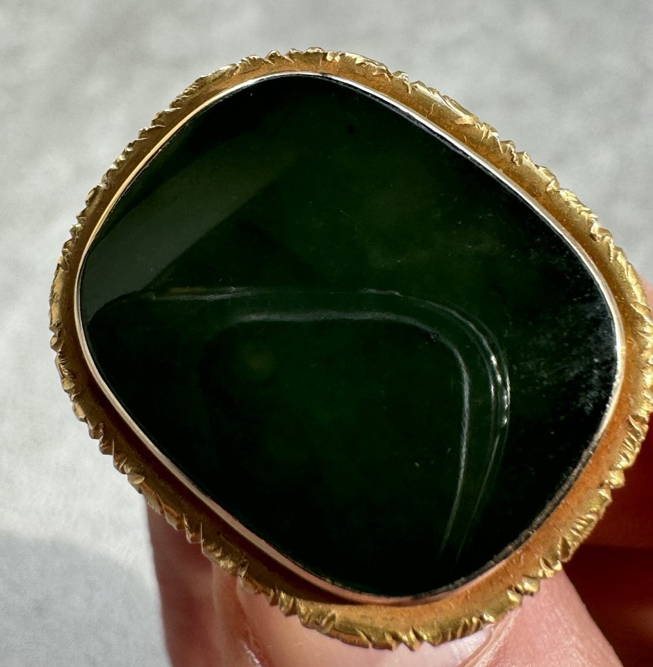 Carter Gough & Co Art Nouveau 14k Gold Nephrite Jade Fob | eBay