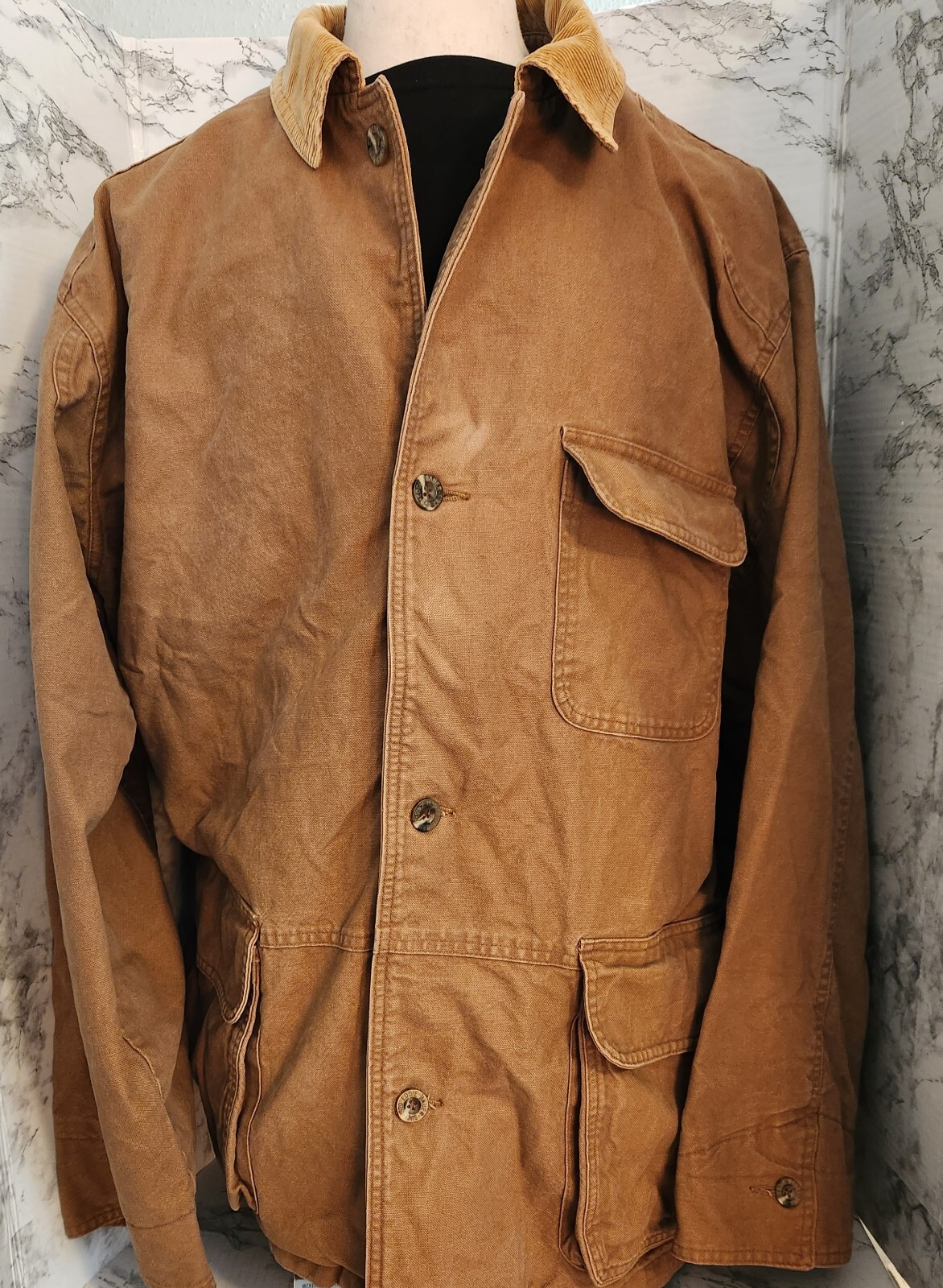 Classic Vintage Mens Eddie Bauer Canvas Barn Coat La… - Gem