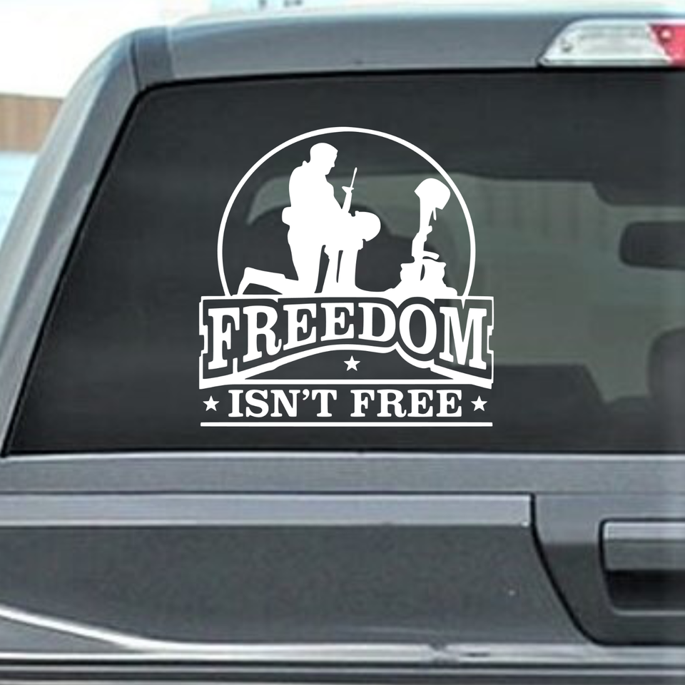 Freedom Isn't Free Decal Sticker Military Veteran Car Tumbler Wall | eBay