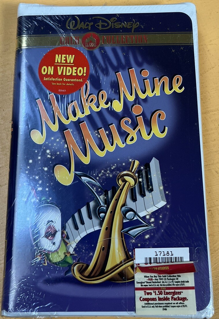 Make Mine Music (VHS, 2000, Gold Collection Edition) New Sealed - Walt ...