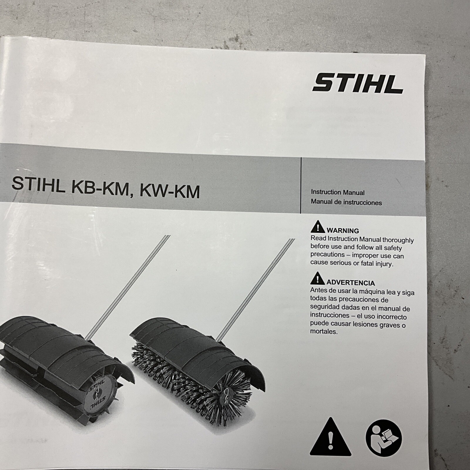 Stihl KB-KM, KW-KM Kombi Tool Sweeper Attachment Instruction Manual | eBay