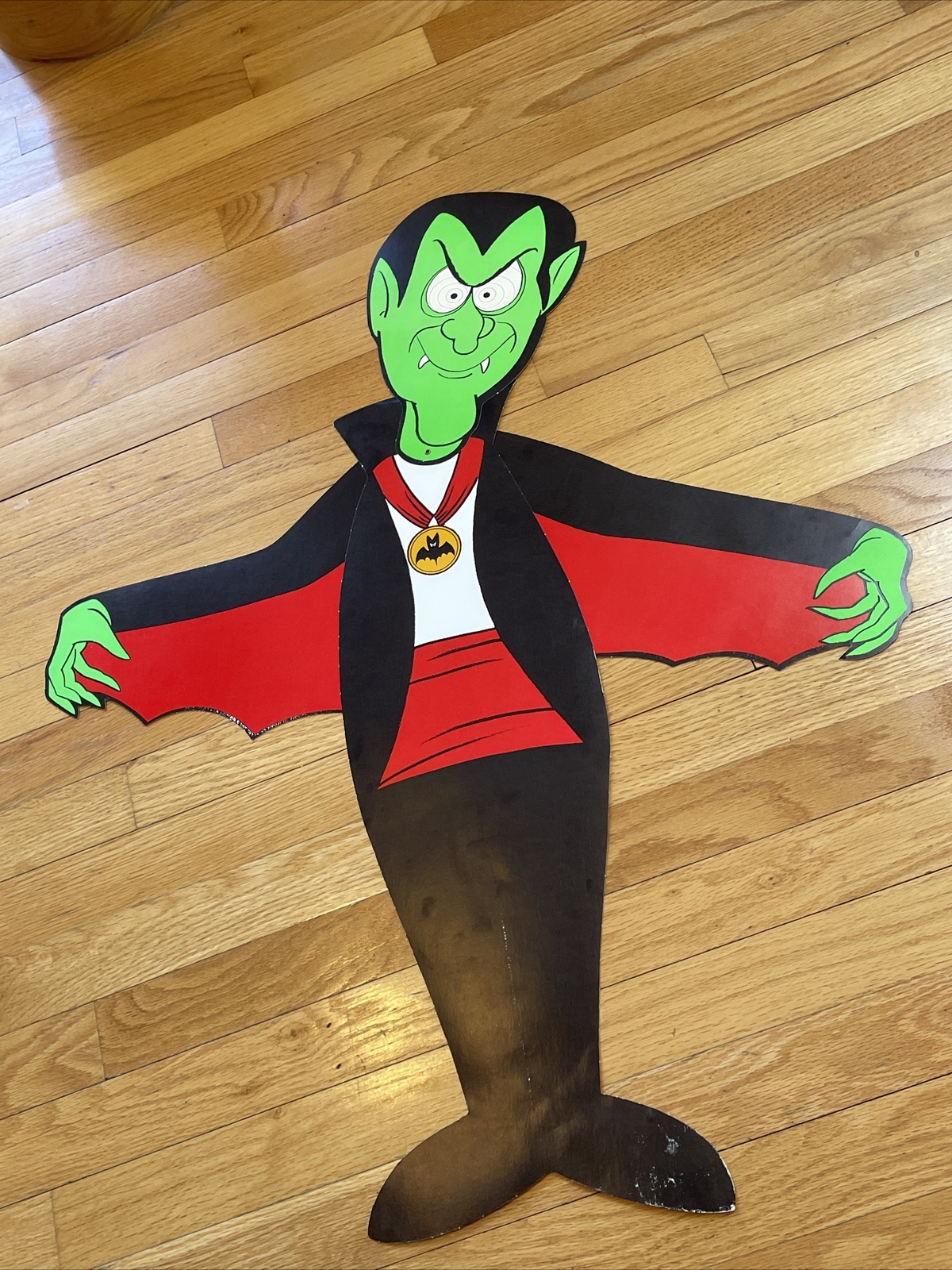 Vintage Halloween Dracula Die Cut Jointed Cardboard Wall Hanging ...