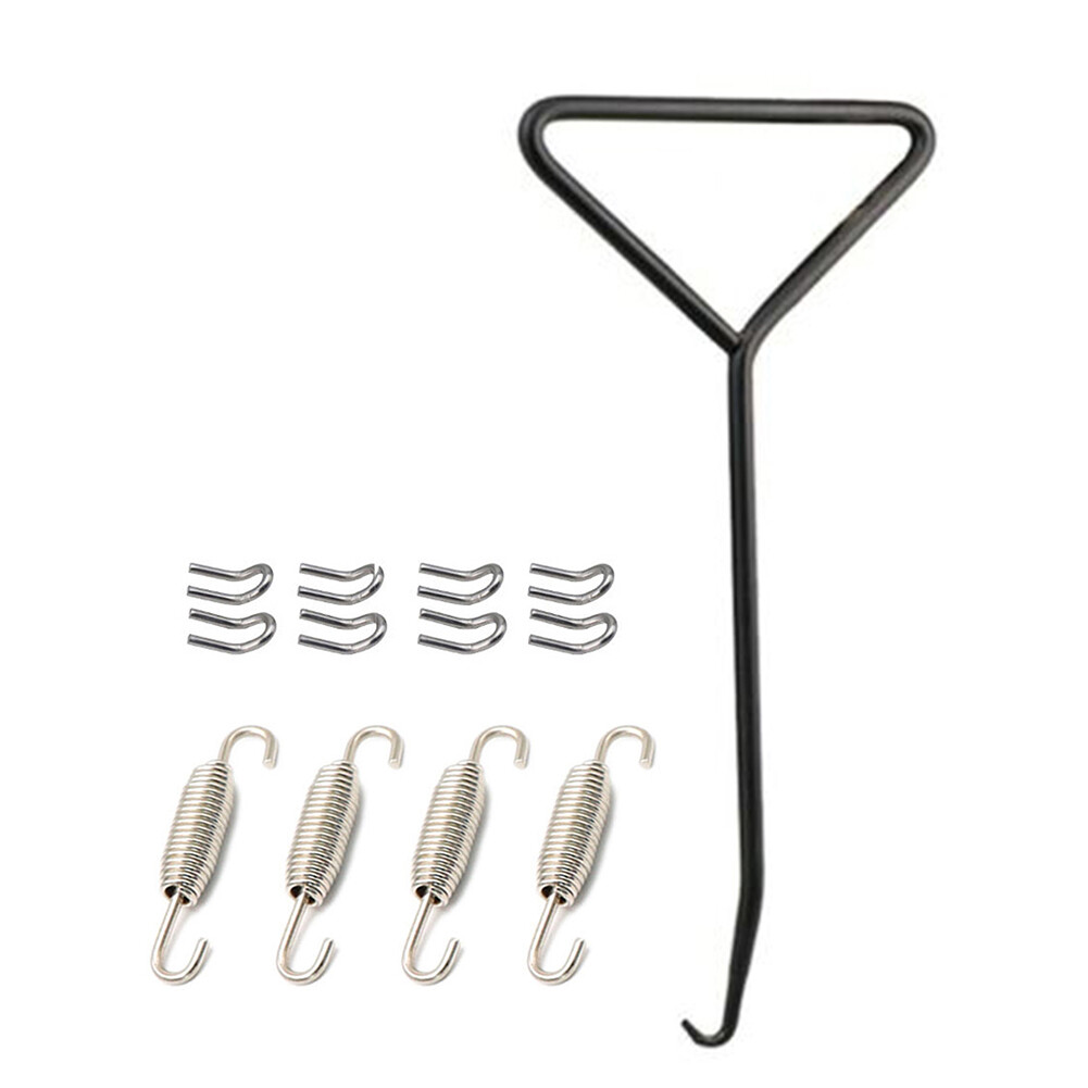 Motorcycle Exhaust Pipe Muffler Mounting Springs Hooks Set Link ...