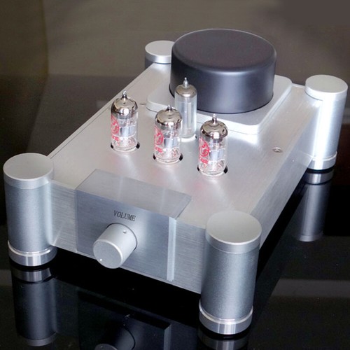 HiFi 12AX7 Vacuum Tube Preamp Stereo Audio Desktop Preamplifier Refer ...