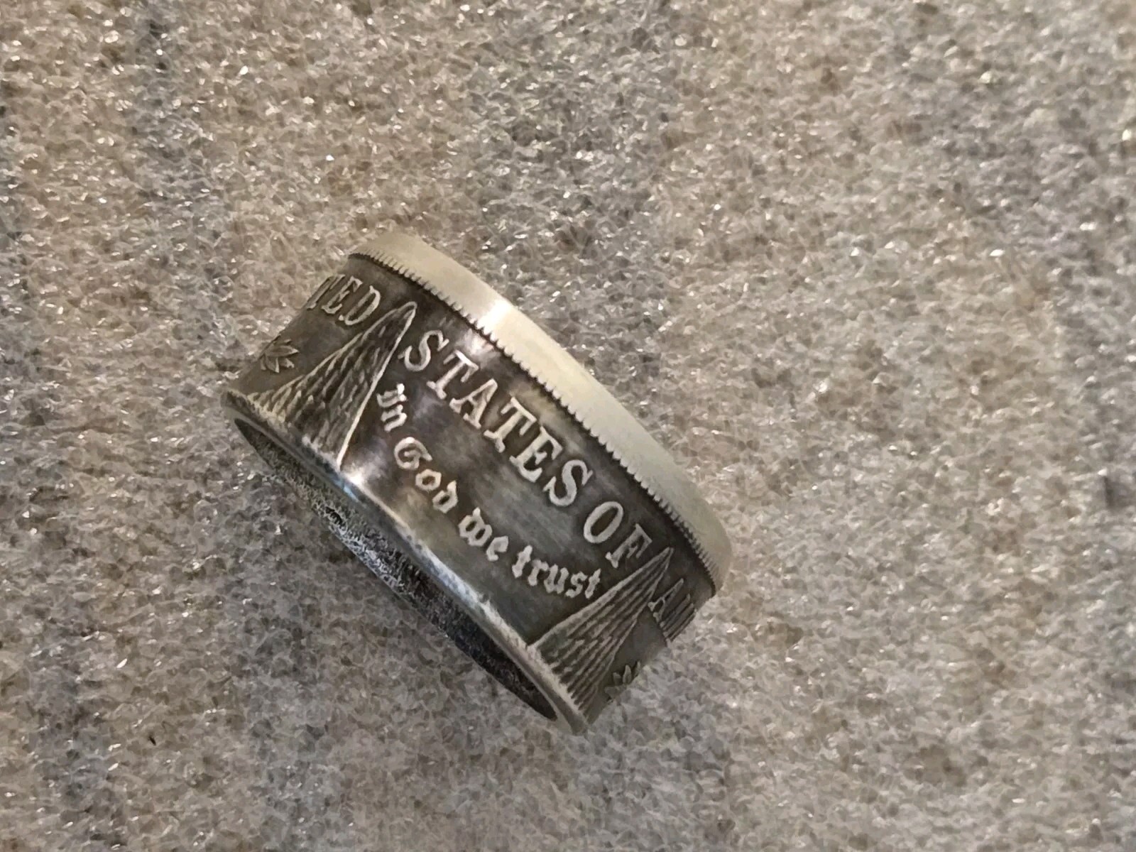 Vintage Biker Ring Morgan Dollar .900 Silver 21 Grams Coin Ring Sz. 8 ...